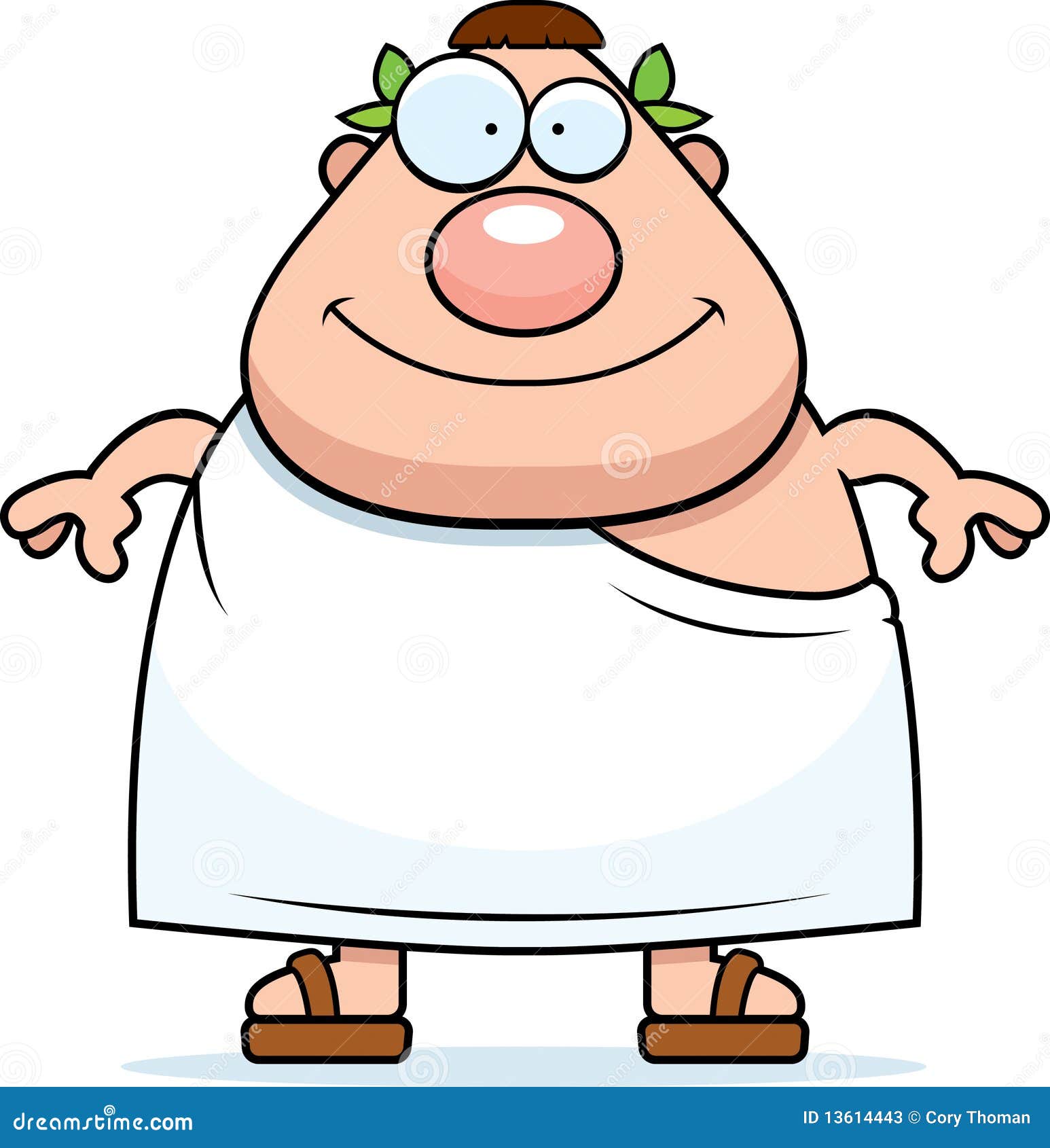 Man in Toga stock vector. Illustration of scholar, cartoon - 13614443