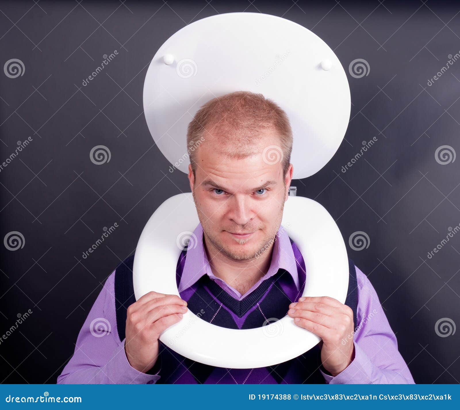 Man in toilet stock photo. Image of difficulty, hopelessness - 19174388