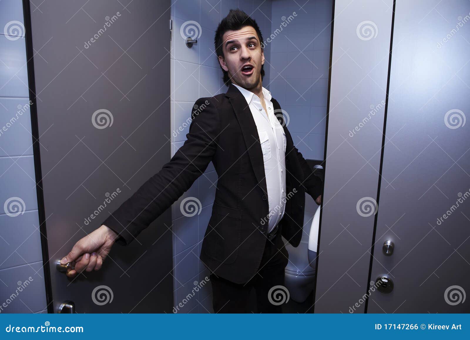 Man on toilet. Photo. stock photo. Image of bowl, privacy - 17147266