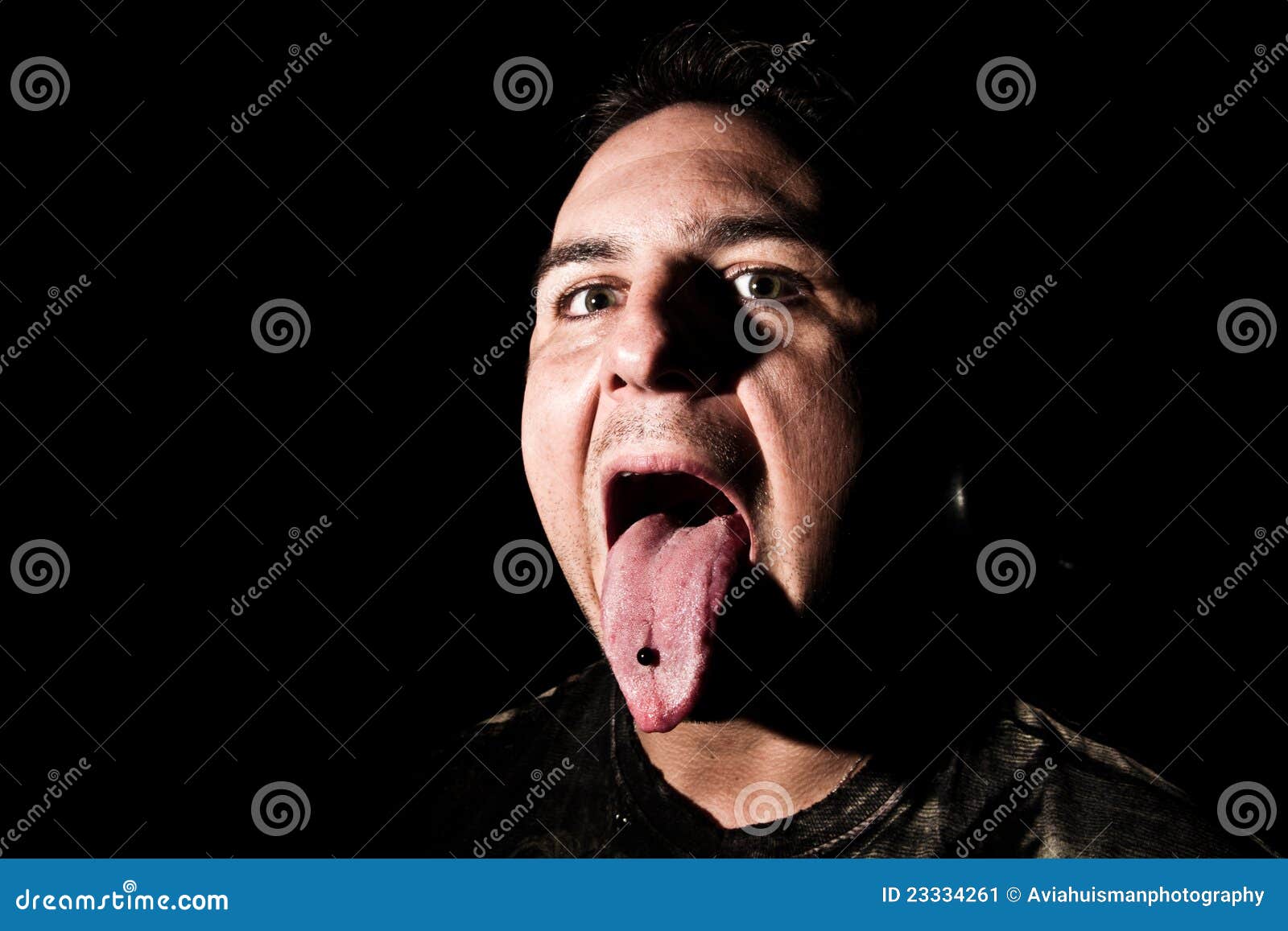 Man with a Tongue Ring stock image. Image of crazy, american - 23334261