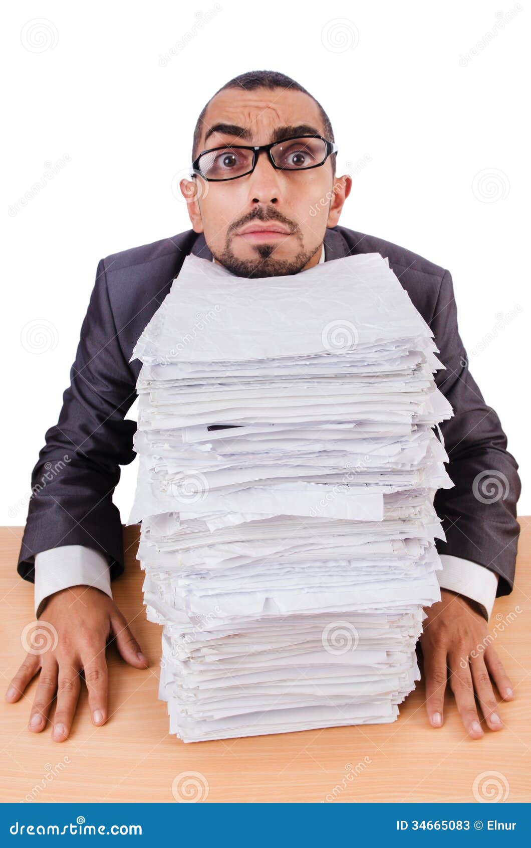 Man with too much work stock image. Image of corporate - 34665083