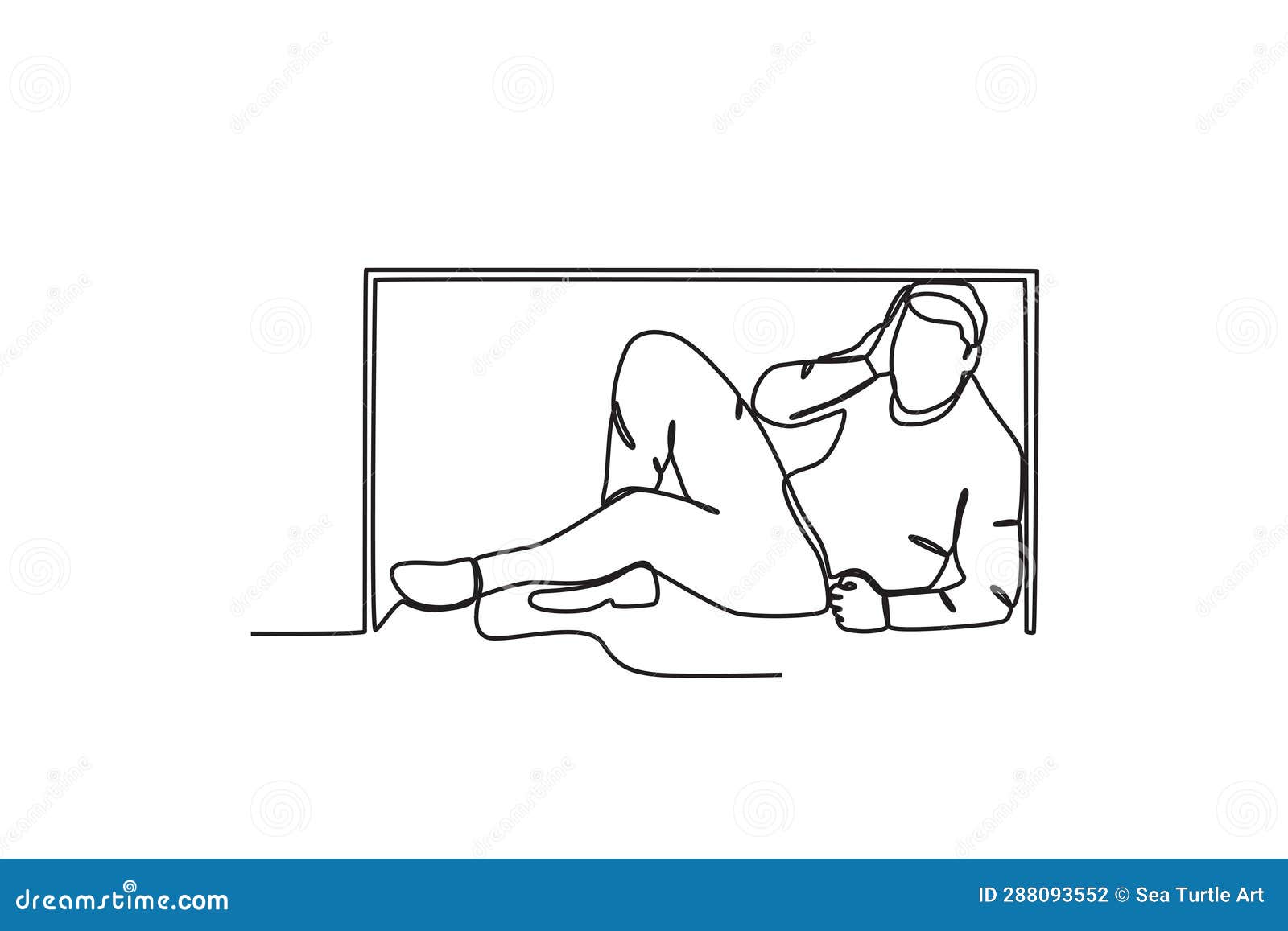 A Man Took Cover Under a Table Stock Vector - Illustration of hand ...