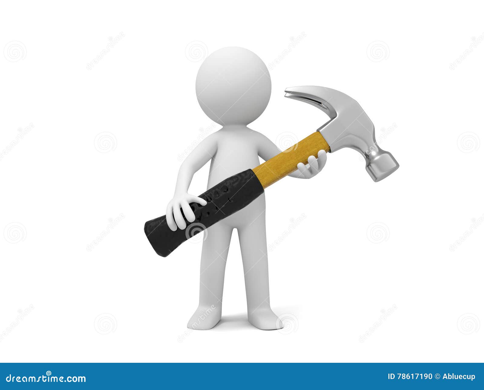 Man with tool stock illustration. Illustration of human - 78617190