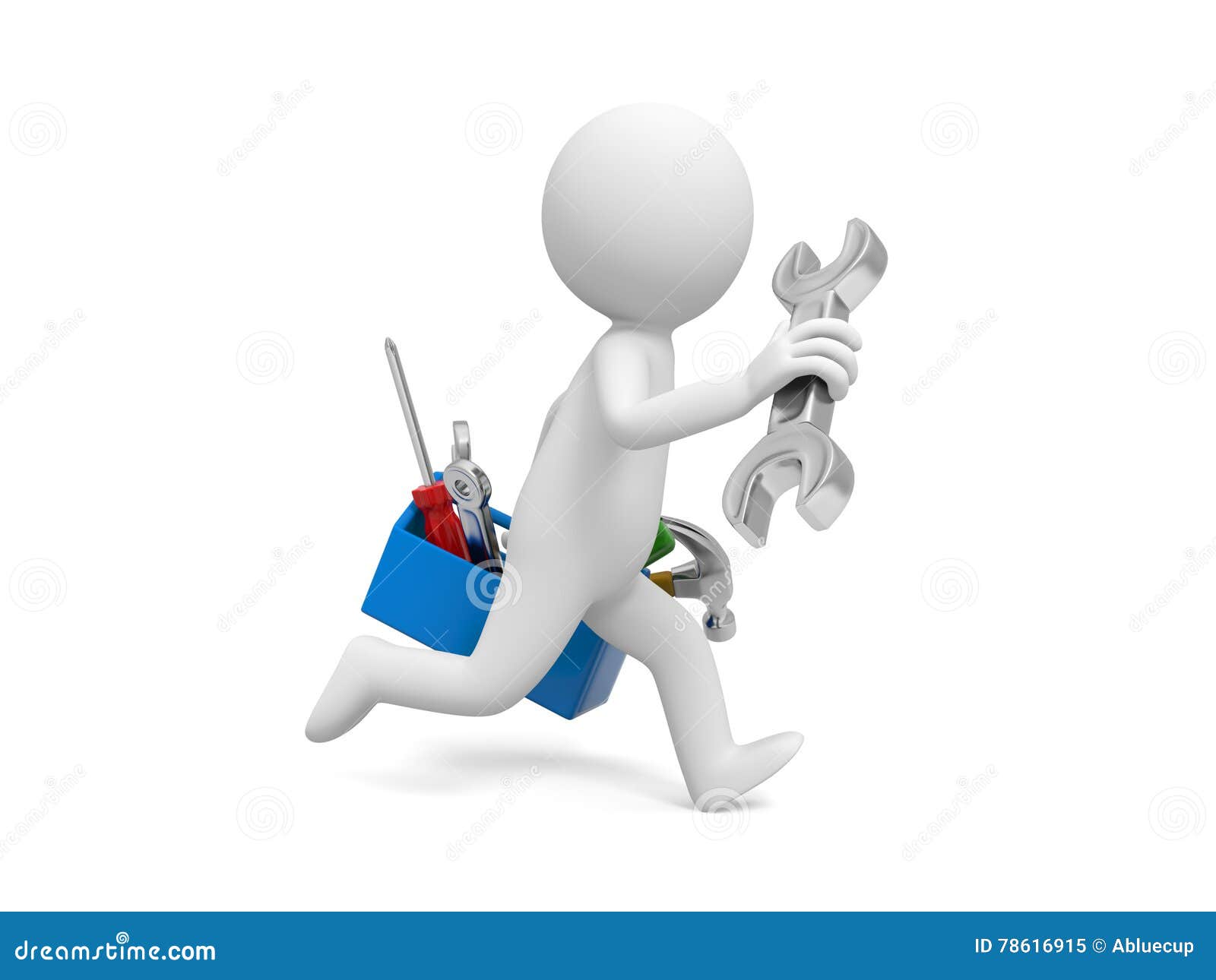 Man with tool stock illustration. Illustration of people - 78616915