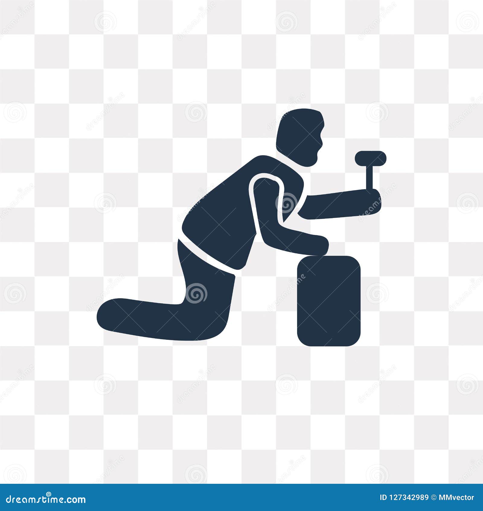 Man with Tool Vector Icon Isolated on Transparent Background, Ma Stock ...