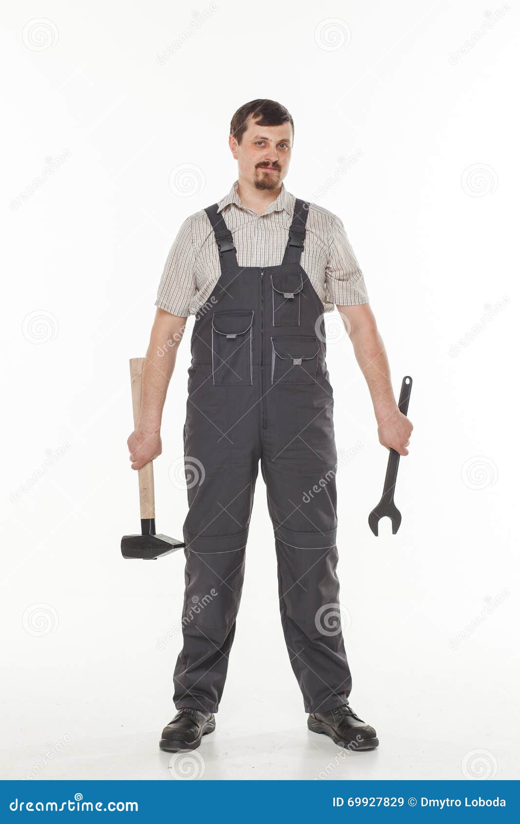 Man with tool stock image. Image of employment, pride - 69927829