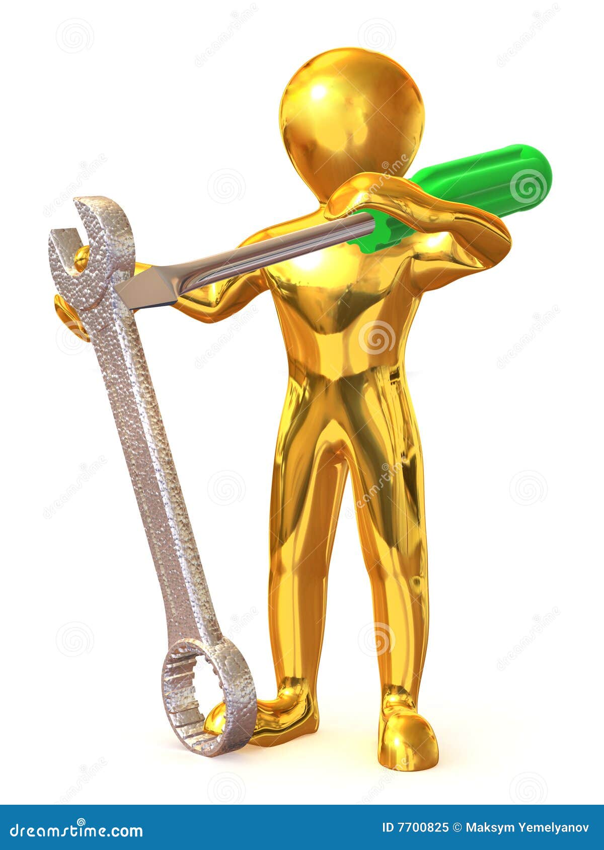 Man with Tools. Maintenance Stock Illustration - Illustration of ...