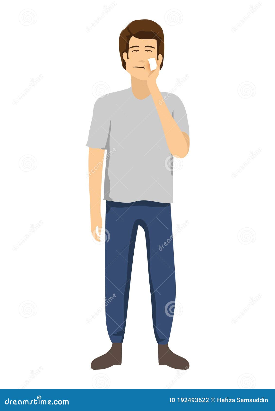 Man with Toothache Concept. Vector Illustration Decorative Design Stock ...