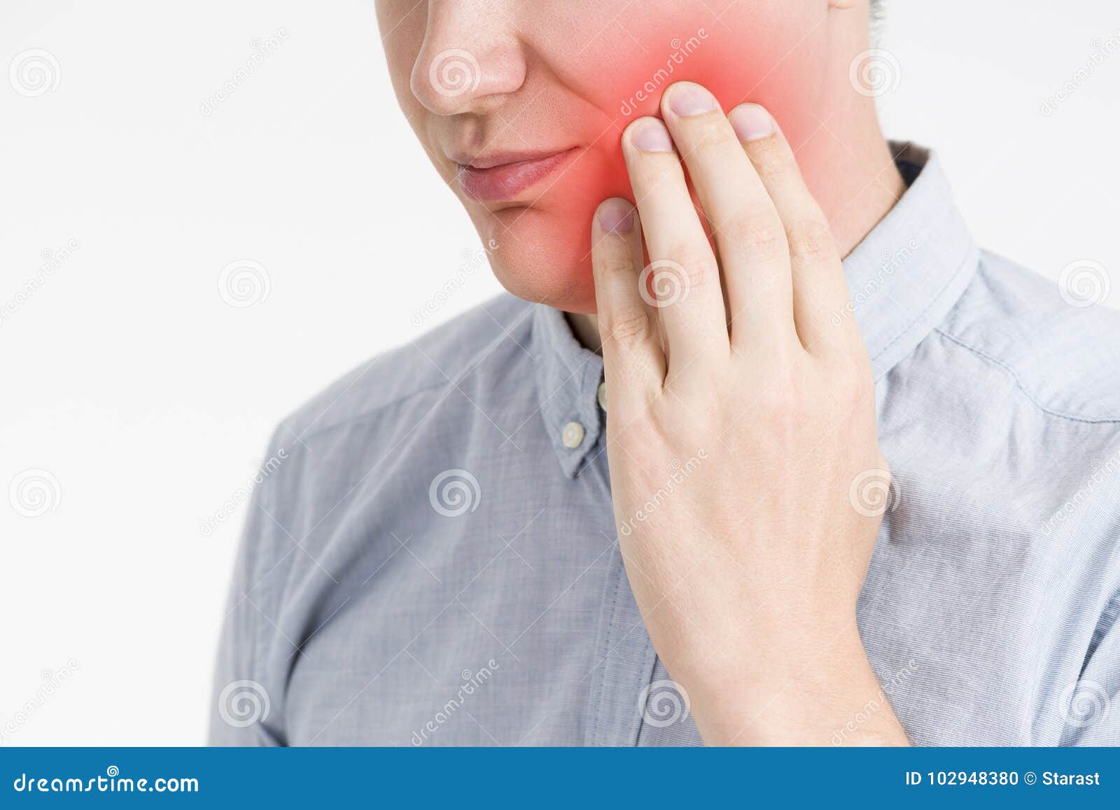 Man with a Toothache, Pain in the Human Body Stock Photo - Image of ...