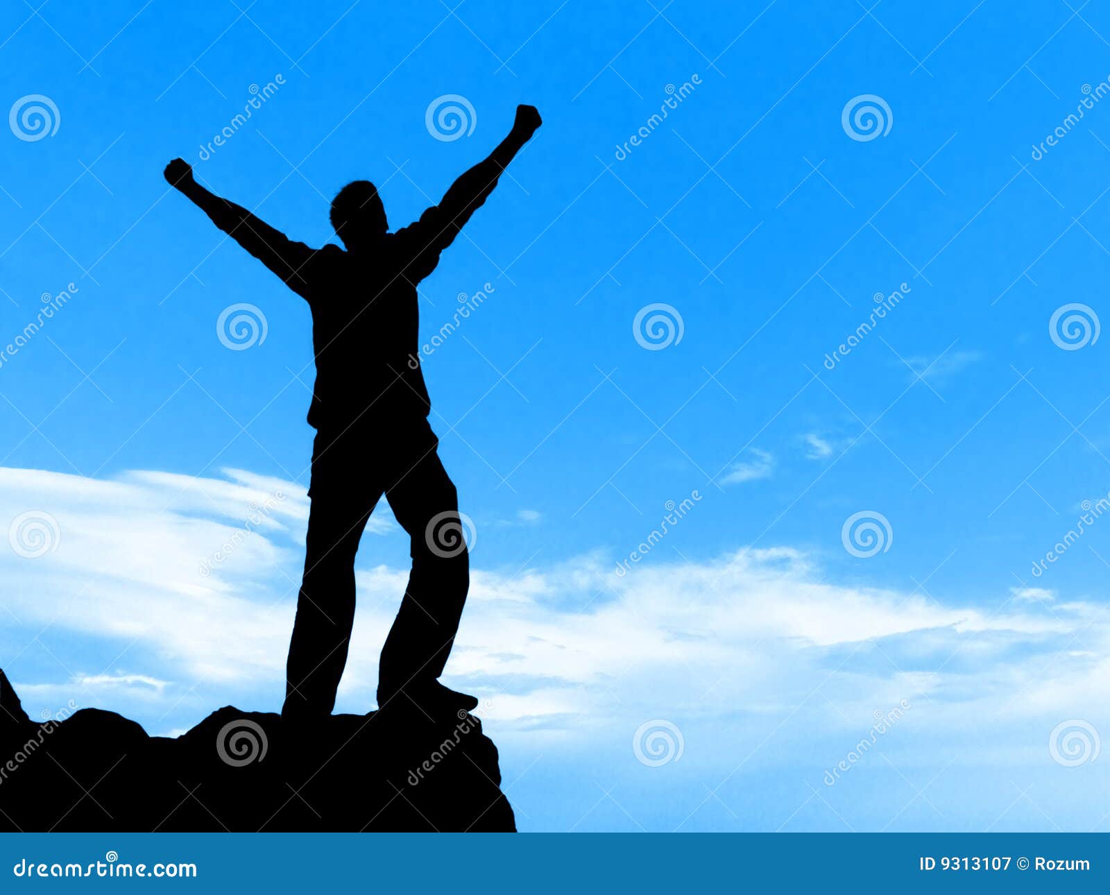 Man on top stock image. Image of emotion, active, dead - 9313107