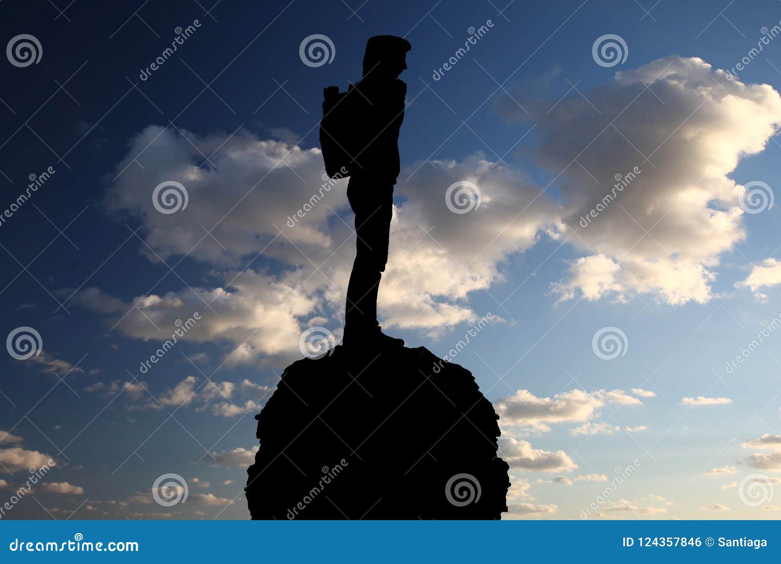 Man at the Top of the Mountain Stock Photo - Image of active, person ...