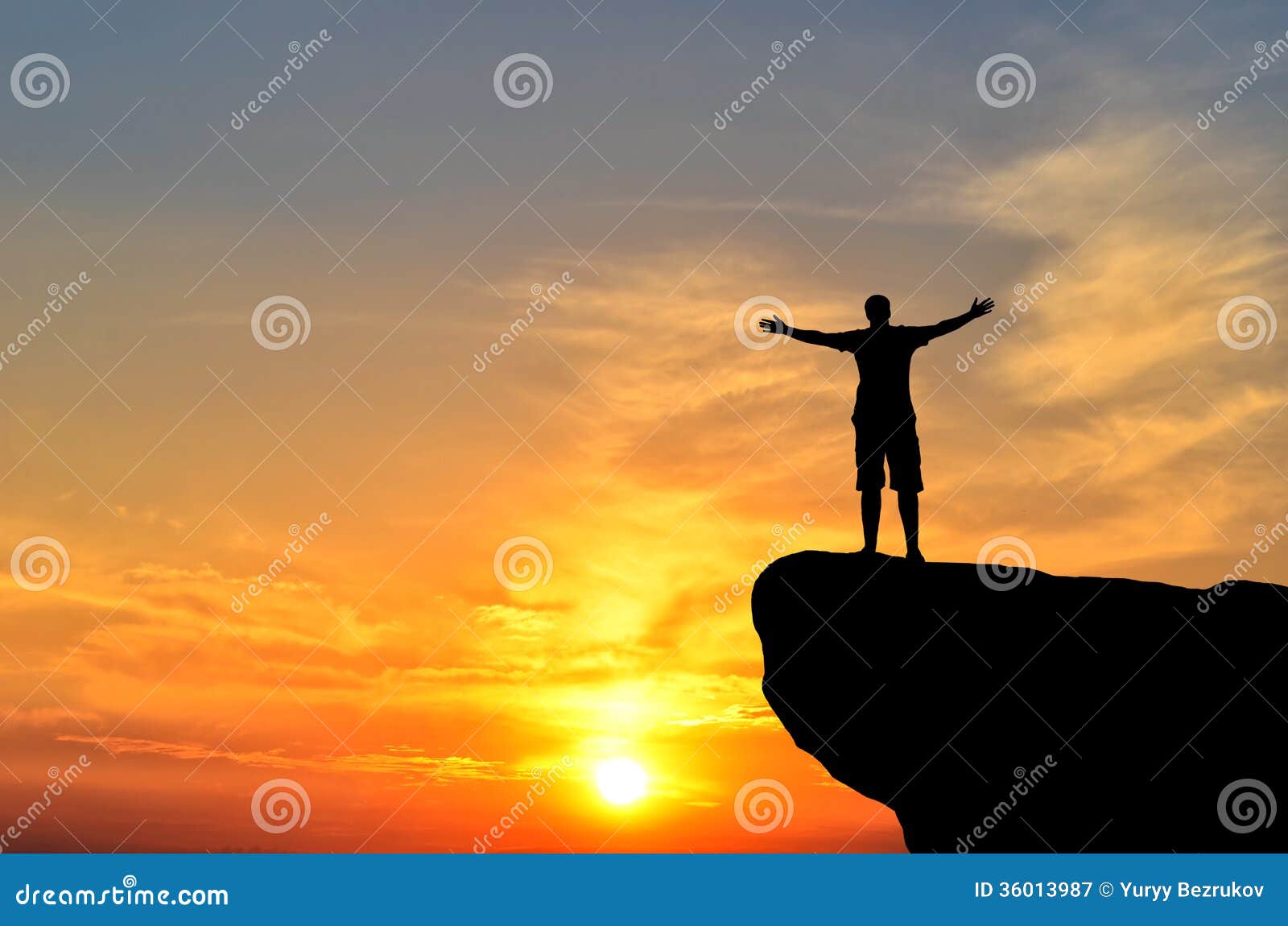 Man on top stock image. Image of lifestyle, mountaineering - 36013987