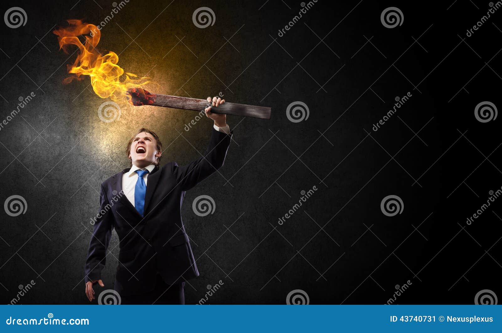 Man with torch stock image. Image of handsome, faith - 43740731
