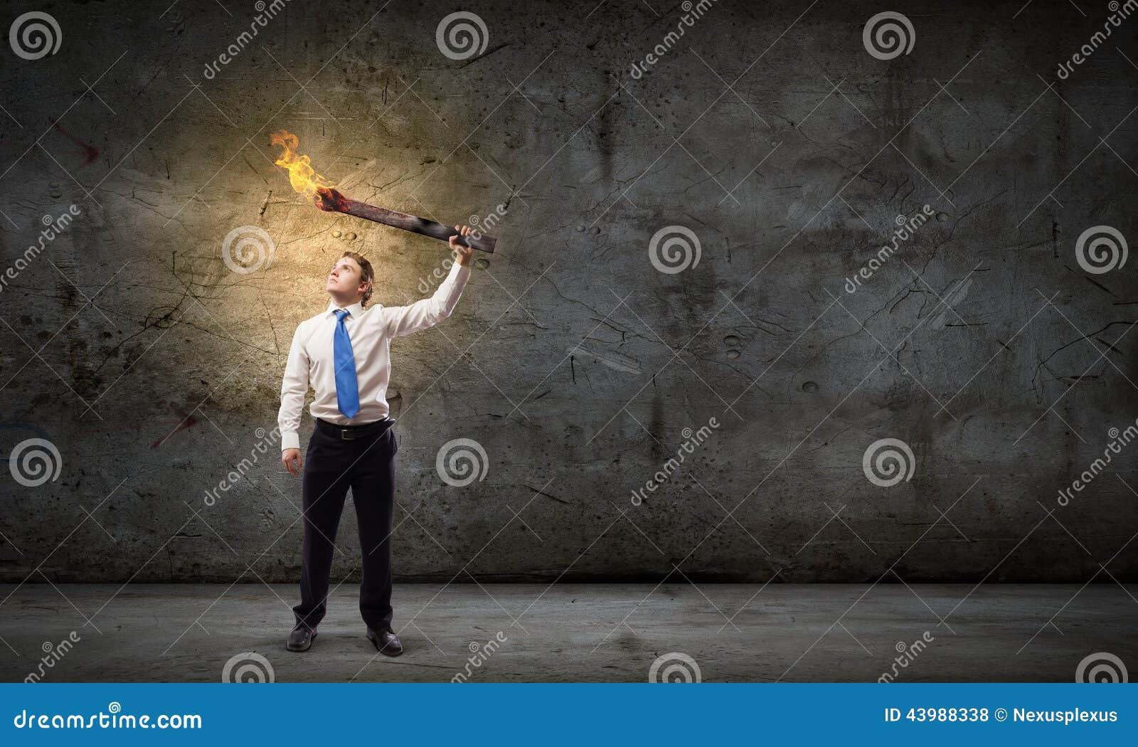 Man with torch stock photo. Image of direction, freedom - 43988338