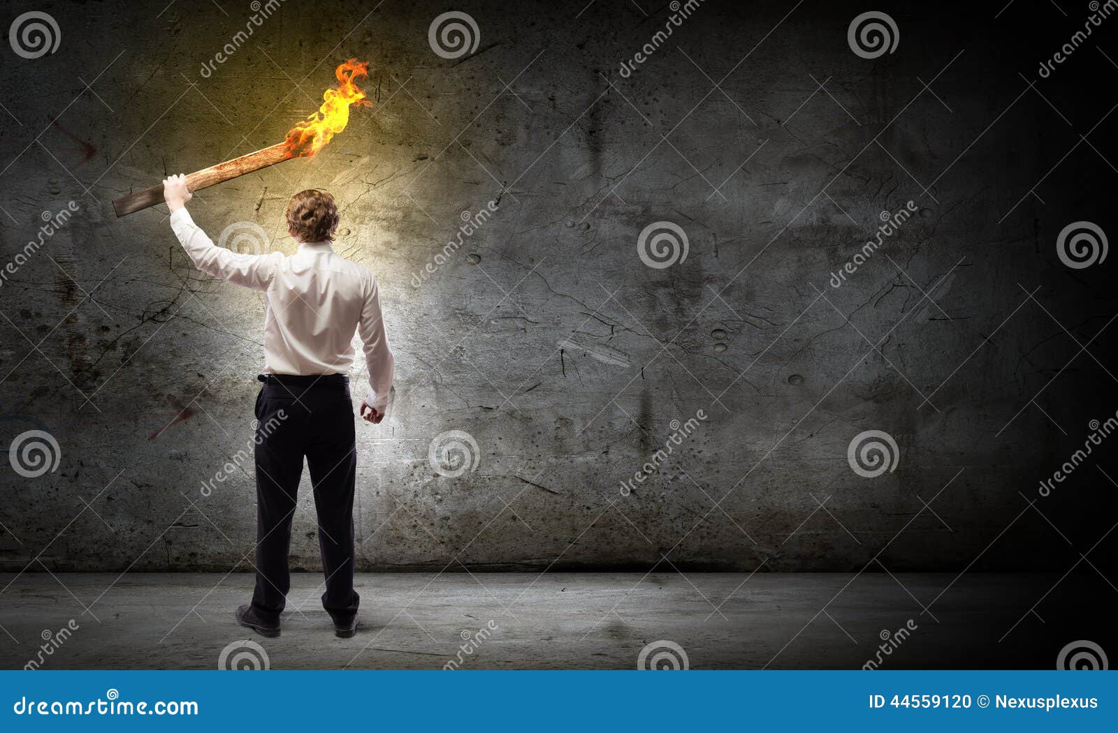 Man with torch stock photo. Image of dark, brave, faith - 44559120