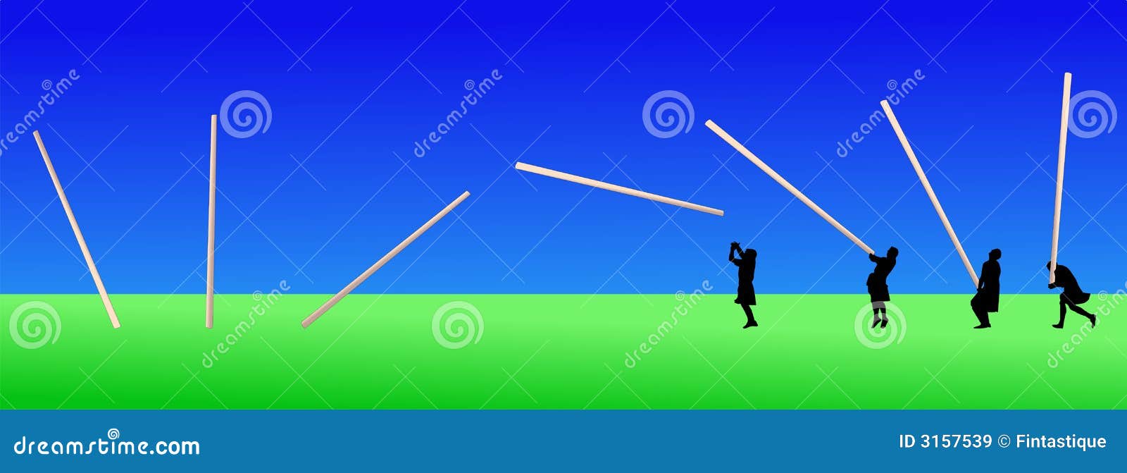Man With Caber On Map Vector Illustration | CartoonDealer.com #3157542