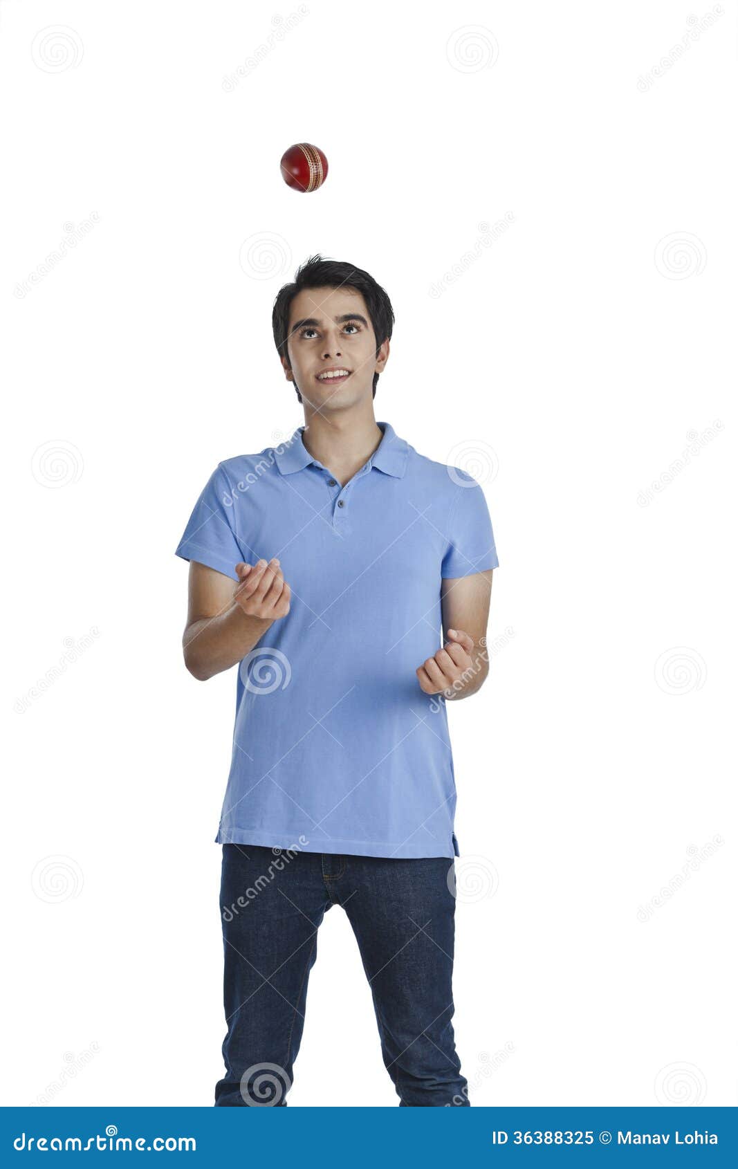 Man tossing cricket ball stock image. Image of cricket - 36388325