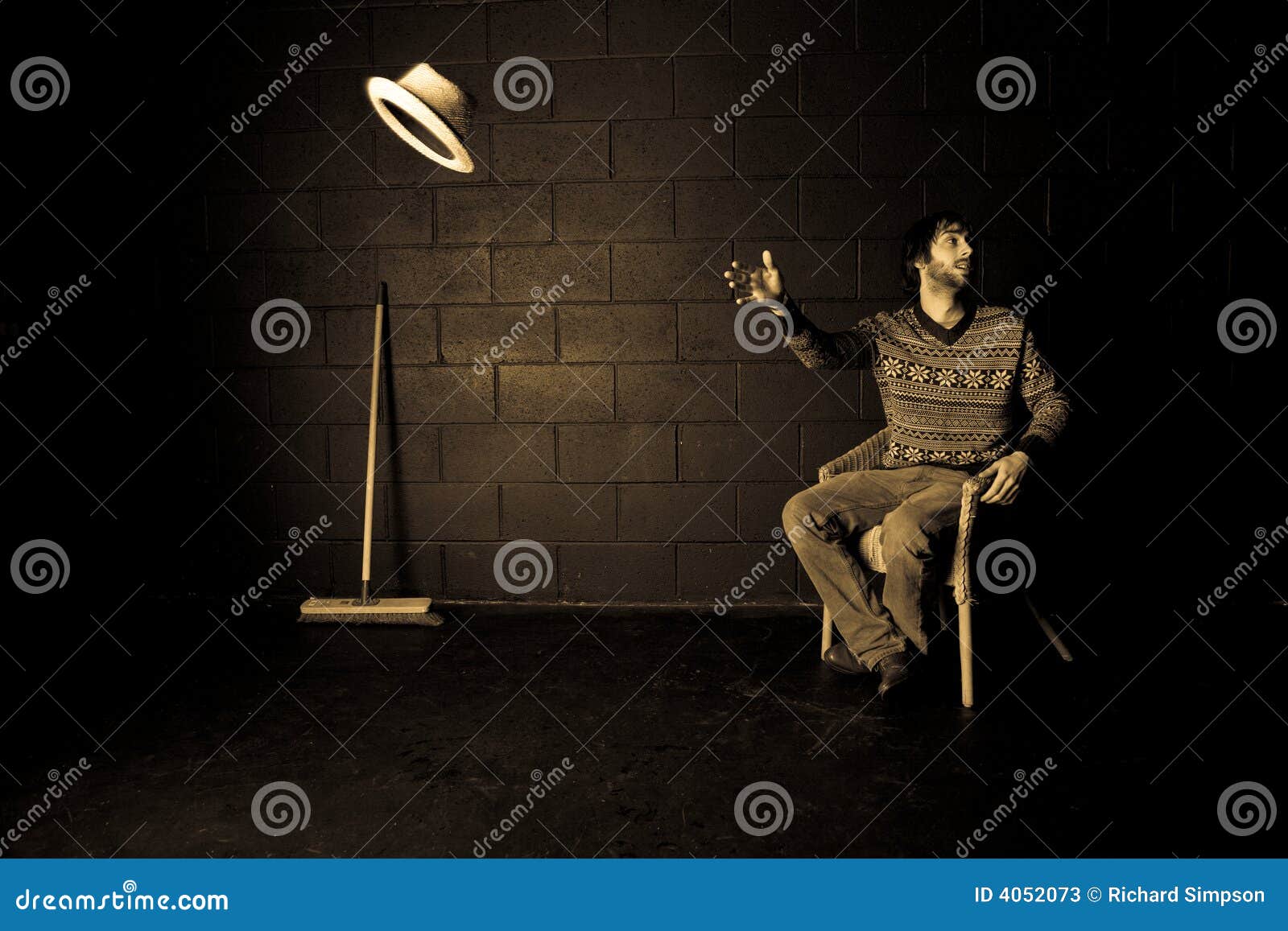 Man tossing a hat stock image. Image of throwing, gaze - 4052073