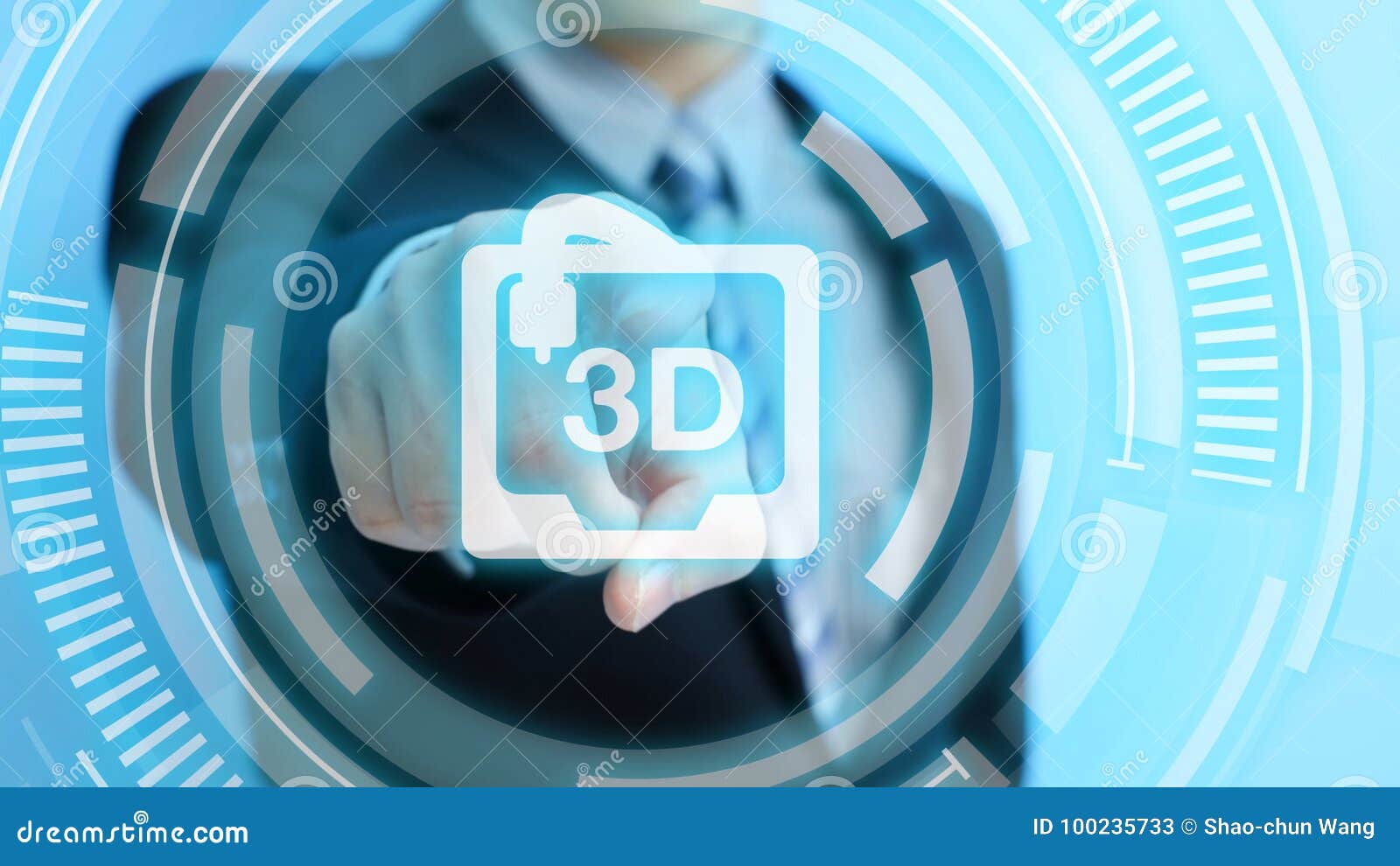Man touch 3d print icon stock image. Image of innovation - 100235733