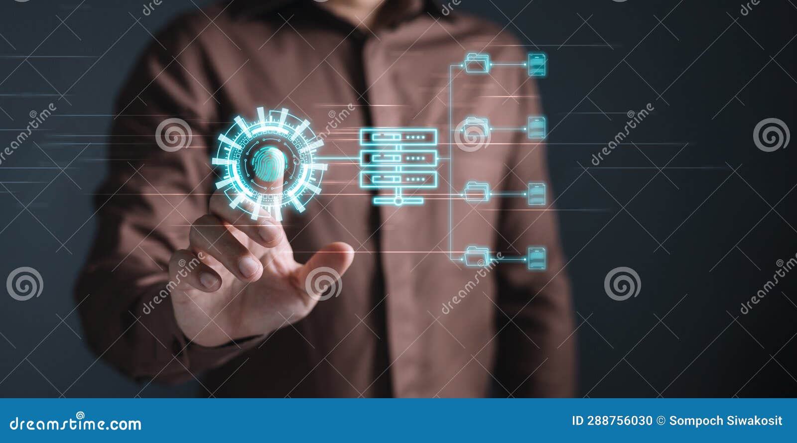 Man Touch Screen To Manage Datadocument Management System Dmsknowledge And Documentation In 9943