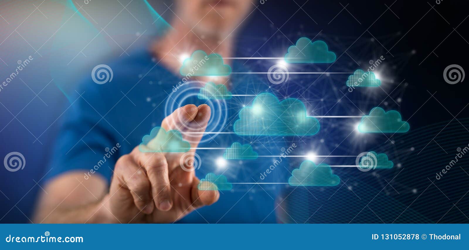 Networking In The Cloud AI Generated Stock Image | CartoonDealer.com ...