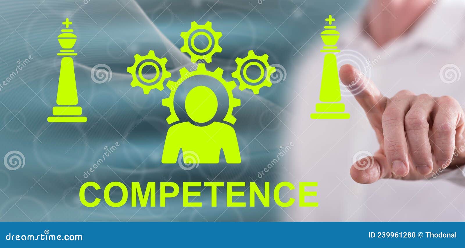 Man Touching a Competence Concept Stock Photo - Image of ability ...
