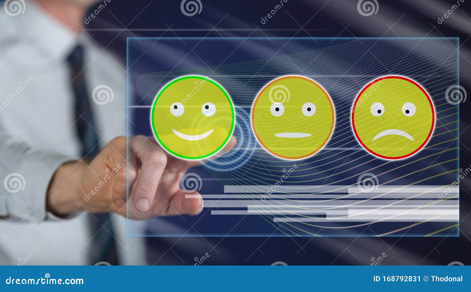 Man Touching a Customer Satisfaction Concept Stock Image - Image of ...
