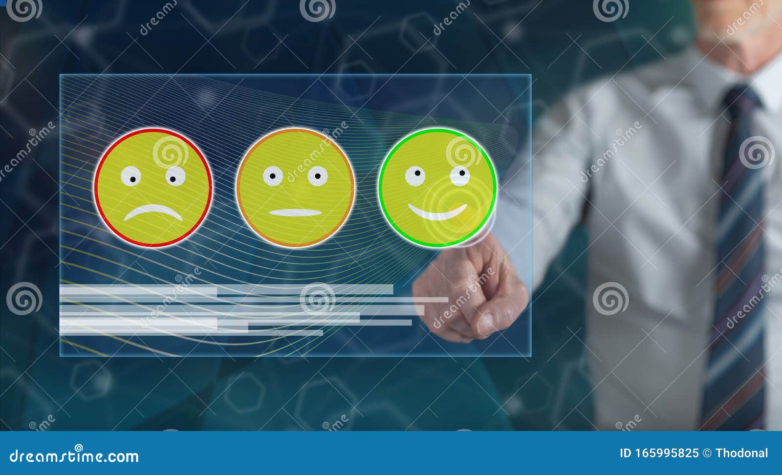 Man Touching a Customer Satisfaction Concept Stock Image - Image of ...