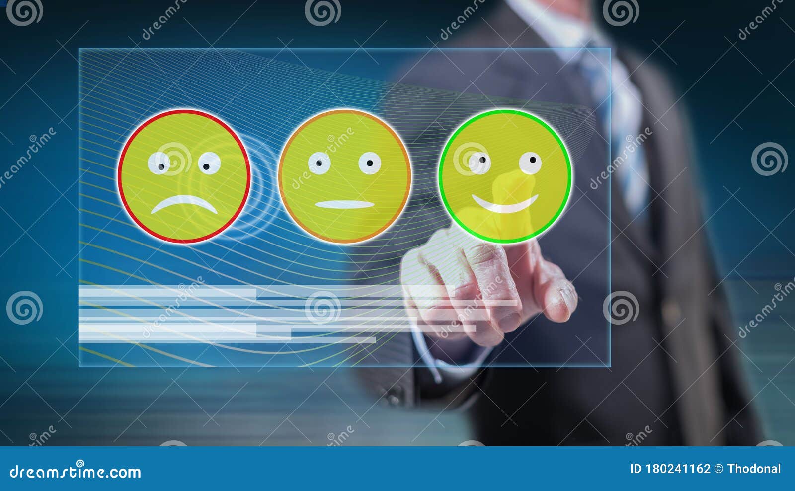 Man Touching a Customer Satisfaction Concept Stock Photo - Image of ...