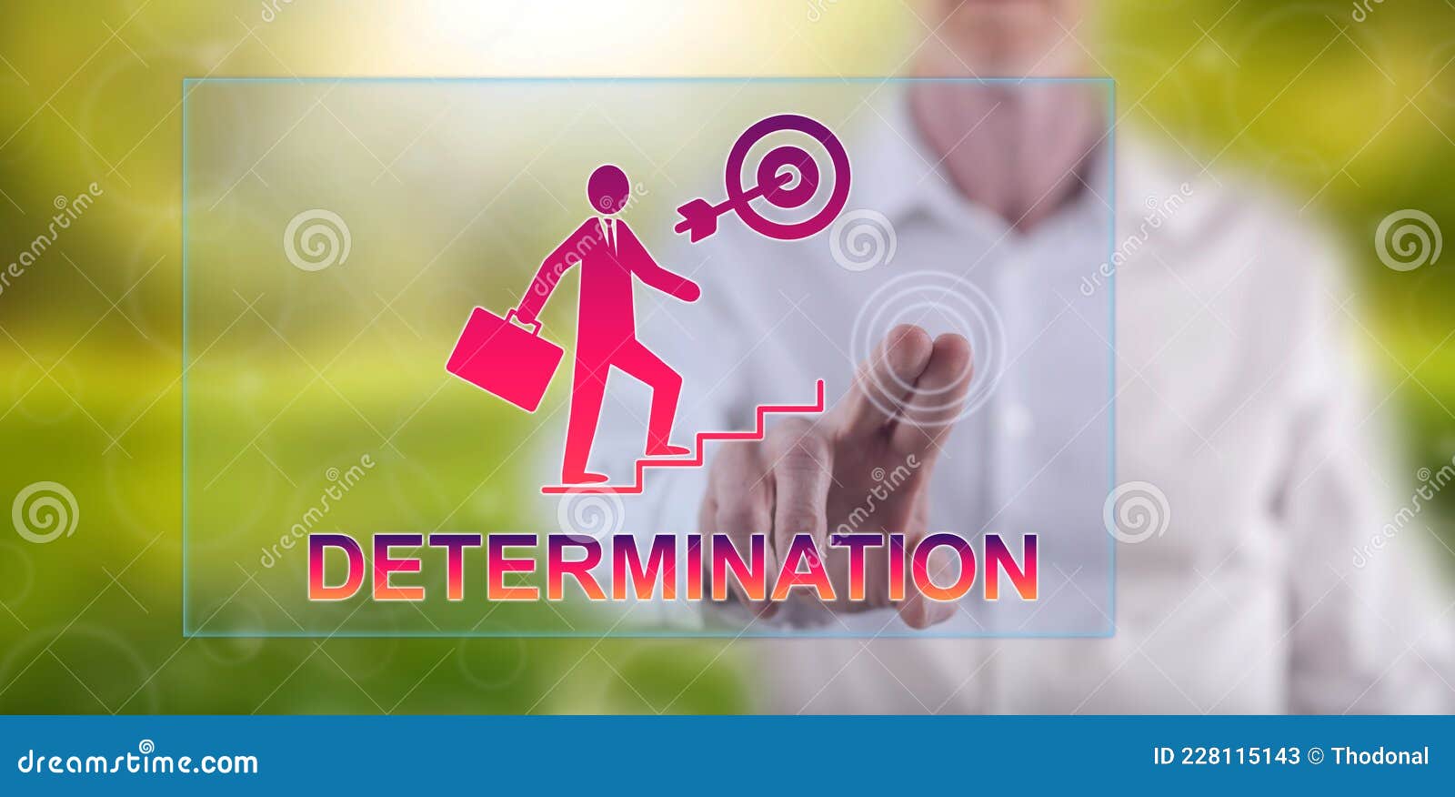 Man Touching a Determination Concept Stock Image - Image of confidence ...