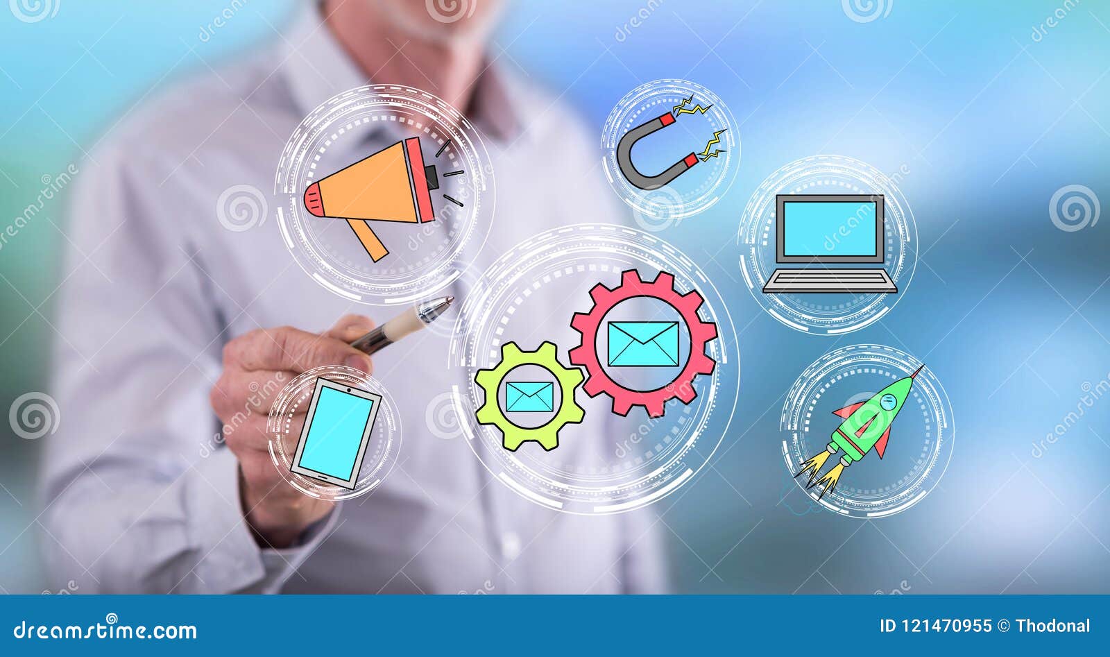 Man Touching a Digital Marketing Concept Stock Image - Image of ... Man Touching a Digital Marketing Concept Stock Image - Image of ...