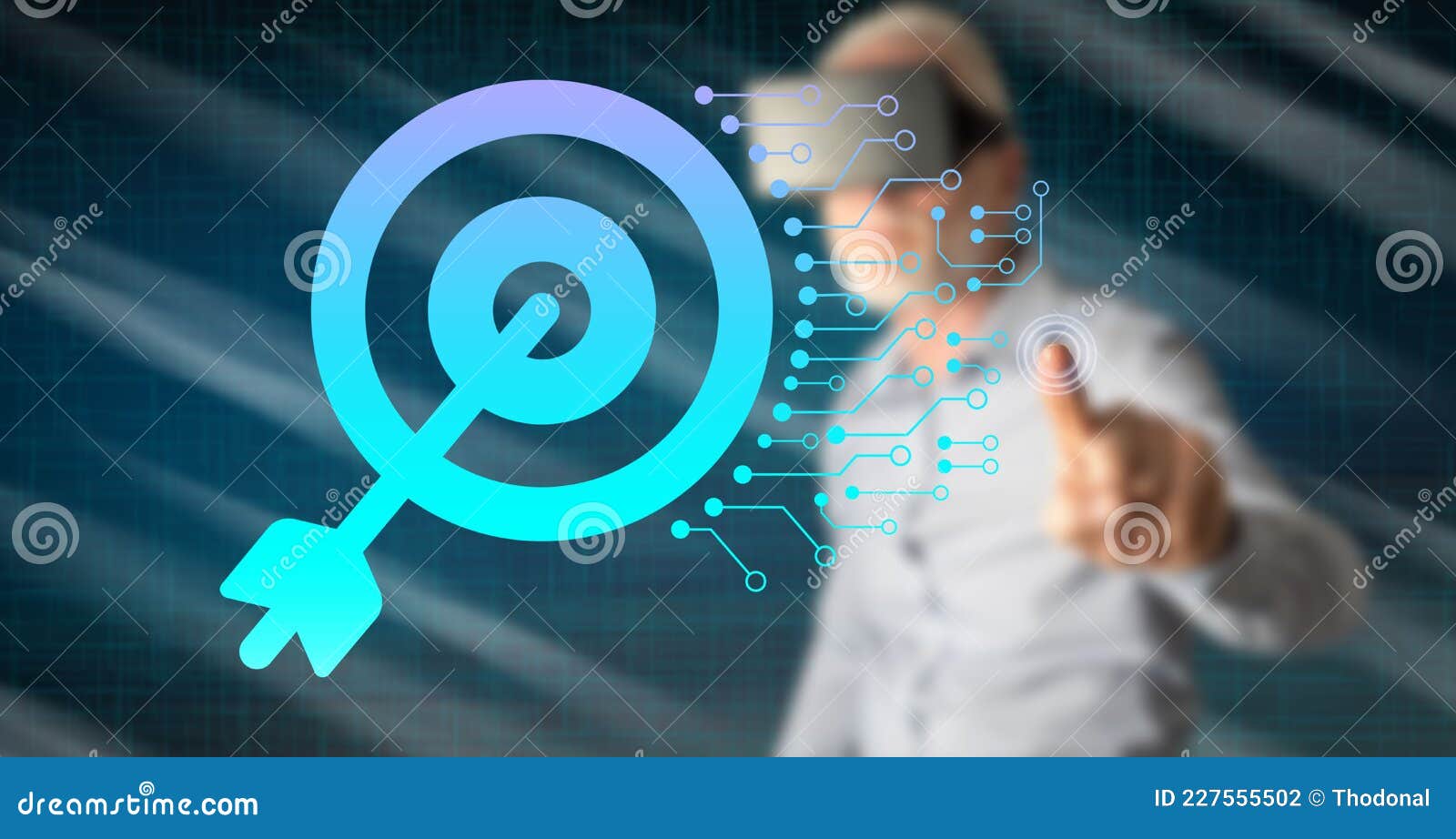 Man Touching a Digital Strategy Concept Stock Photo - Image of concept ...