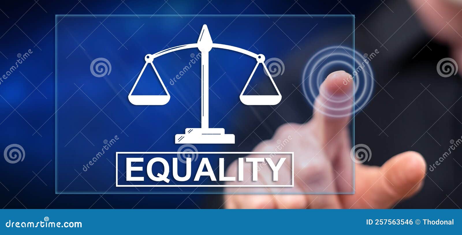 Man Touching an Equality Concept Stock Photo - Image of person, symbol ...