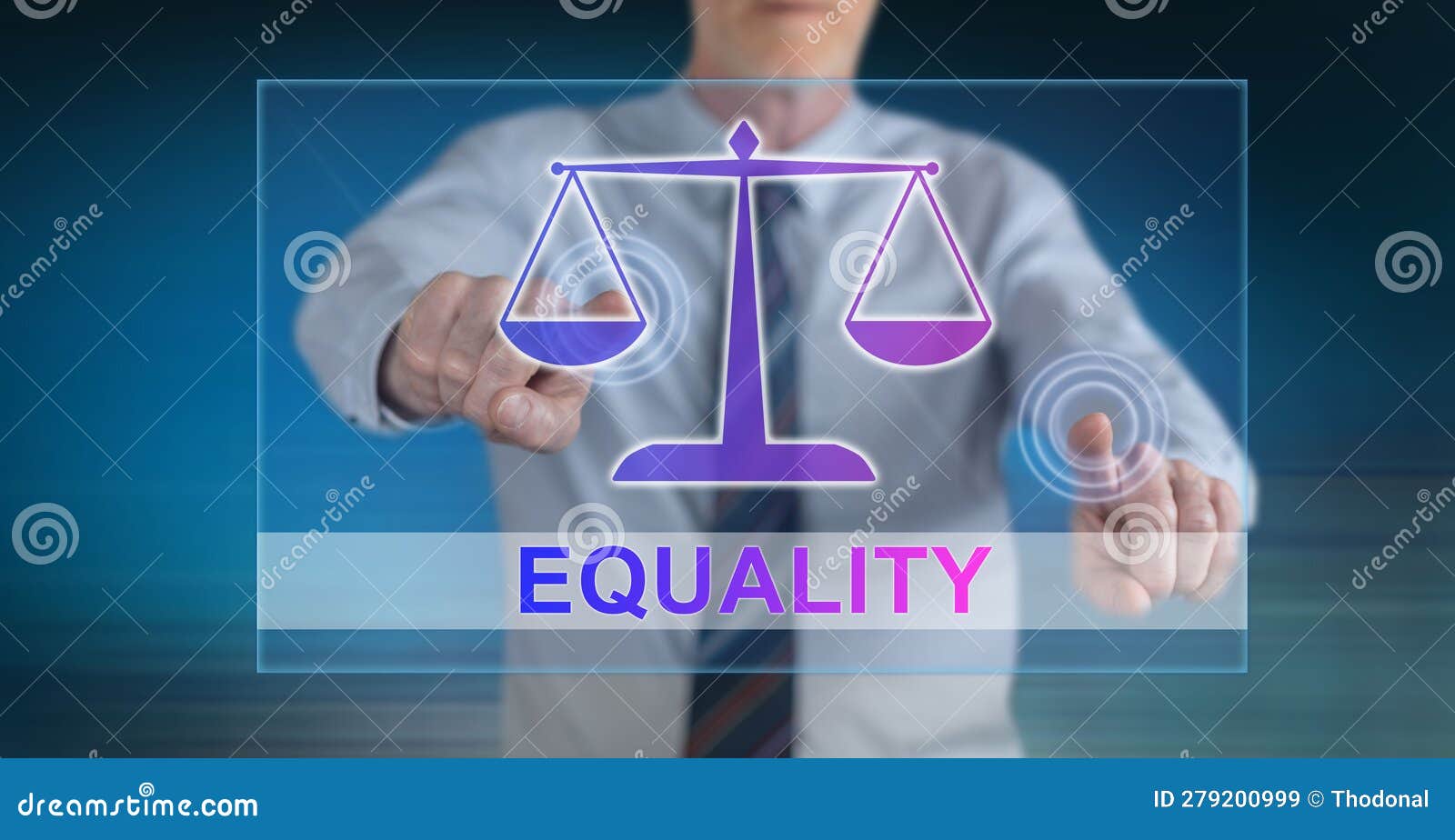 Man Touching an Equality Concept Stock Image - Image of people, gender ...