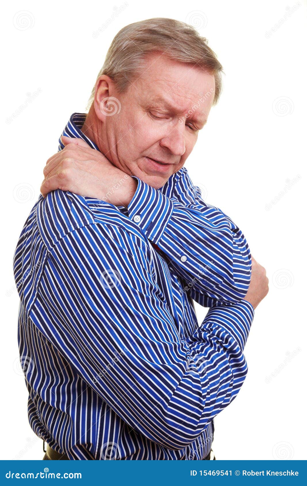 Man Touching His Aching Shoulder Stock Image - Image of hair, injury ...
