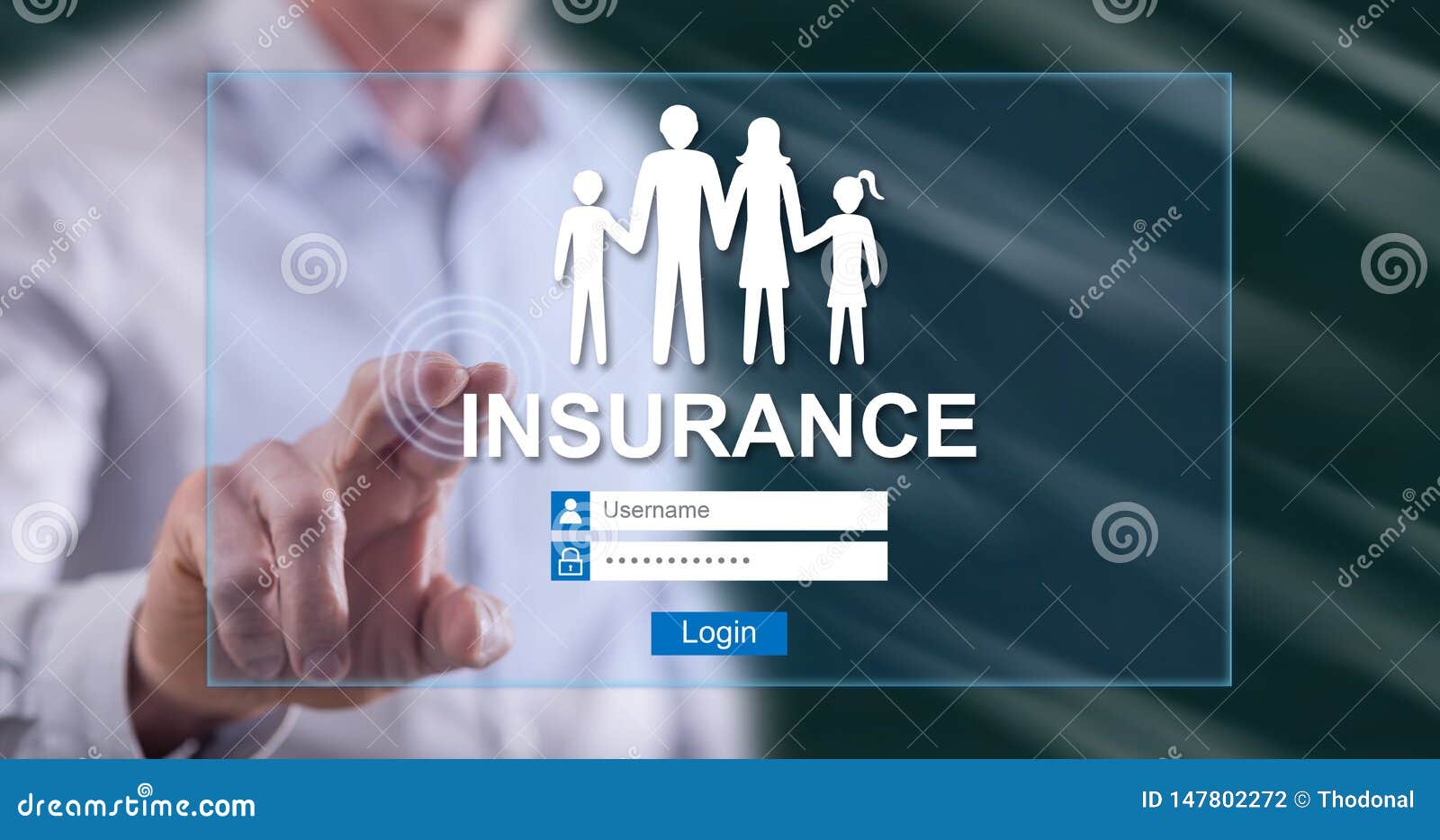 Man Touching an Insurance Concept Stock Photo - Image of health, symbol ...