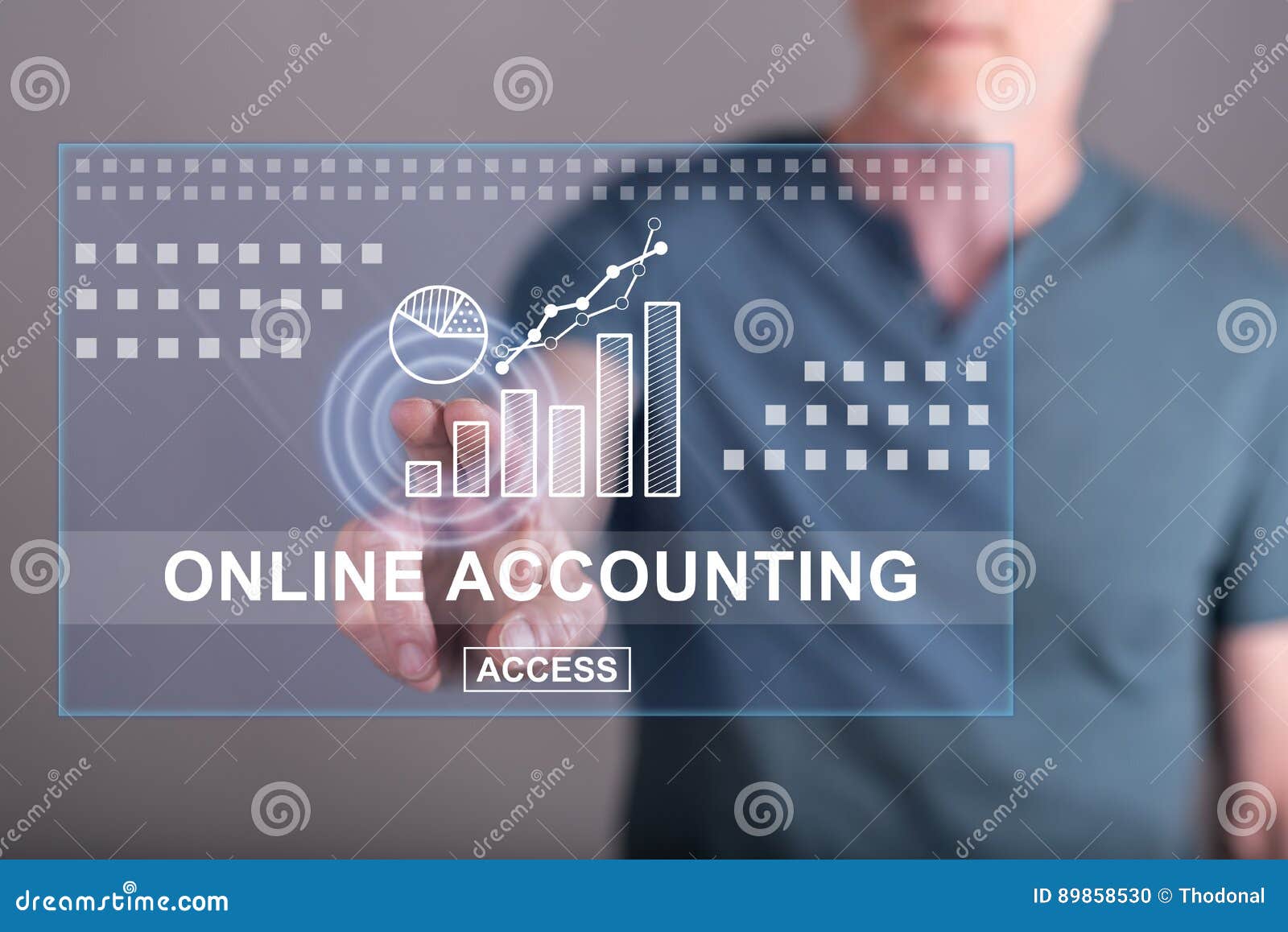 Online Accounting. Text Caption On The Computer Monitor. Royalty-Free ...