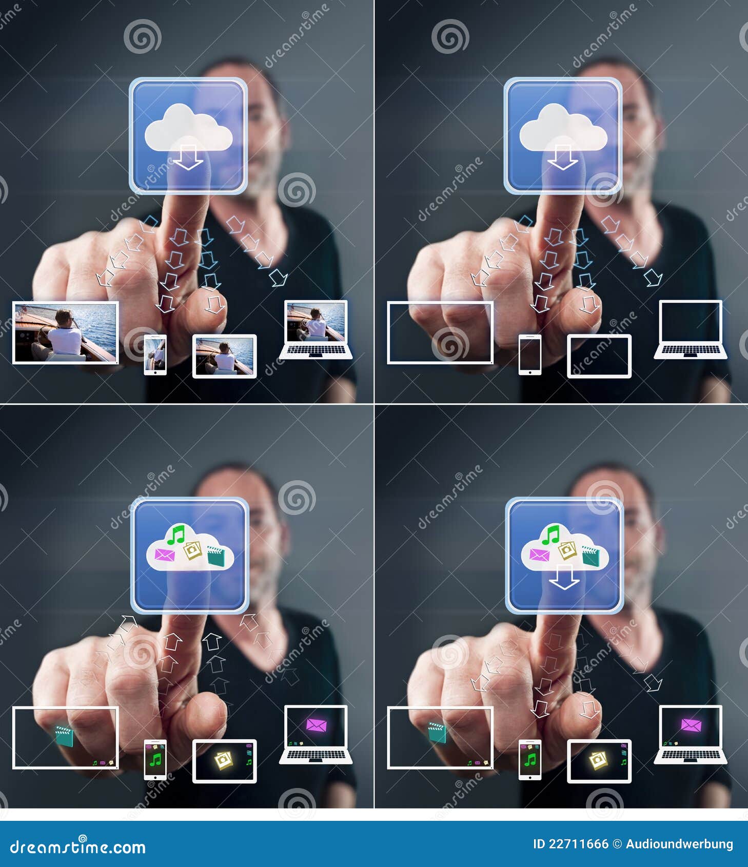 Man touching screen icons stock photo. Image of adult - 22711666