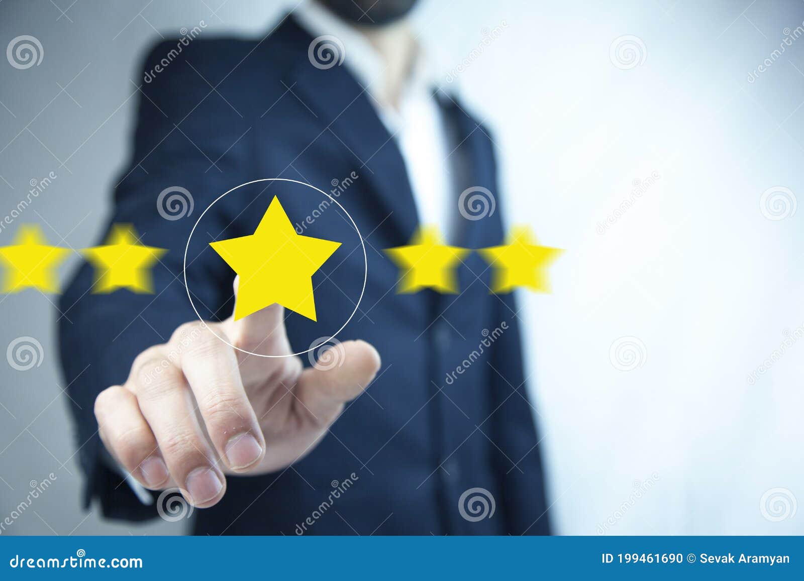 Man touching stars stock photo. Image of screen, hand - 199461690