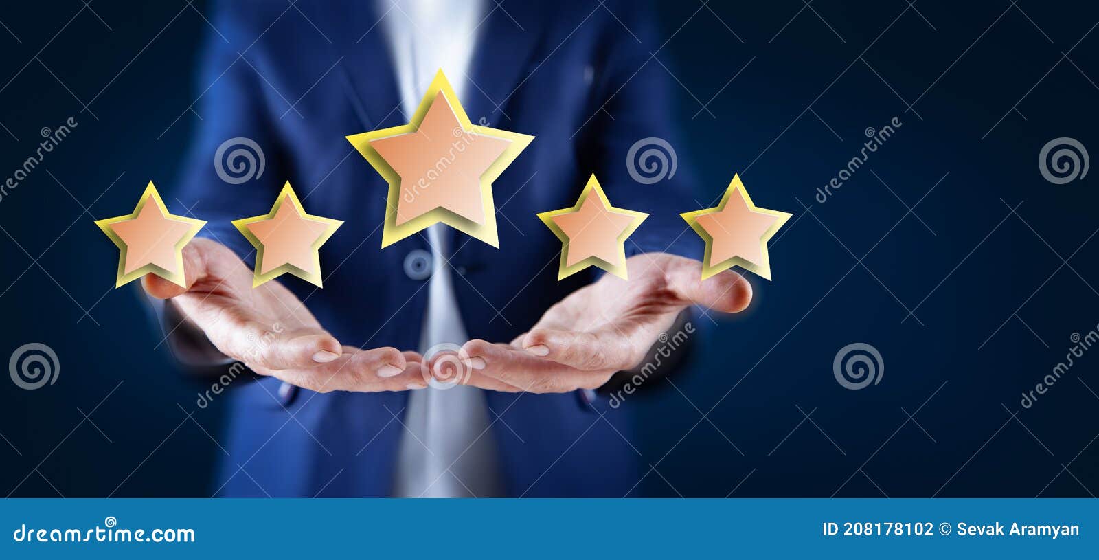 Man touching in stars stock photo. Image of ranking - 208178102