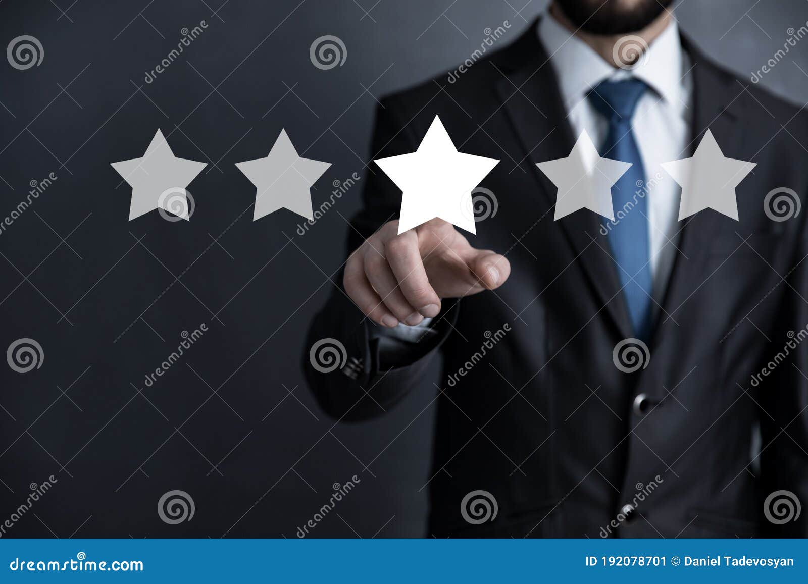 Man Touching Stars in Screen Stock Image - Image of concept, stars ...