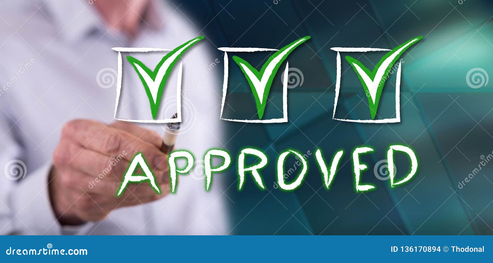 Man Touching a Validation Concept Stock Photo - Image of screen, symbol ...