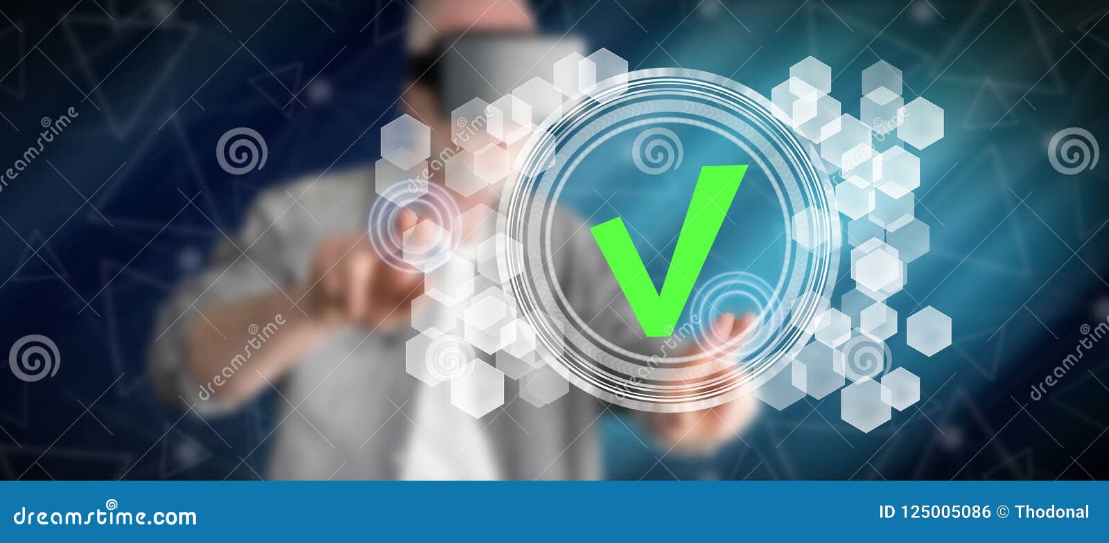 Man Touching a Validation Process Concept Stock Photo - Image of ...