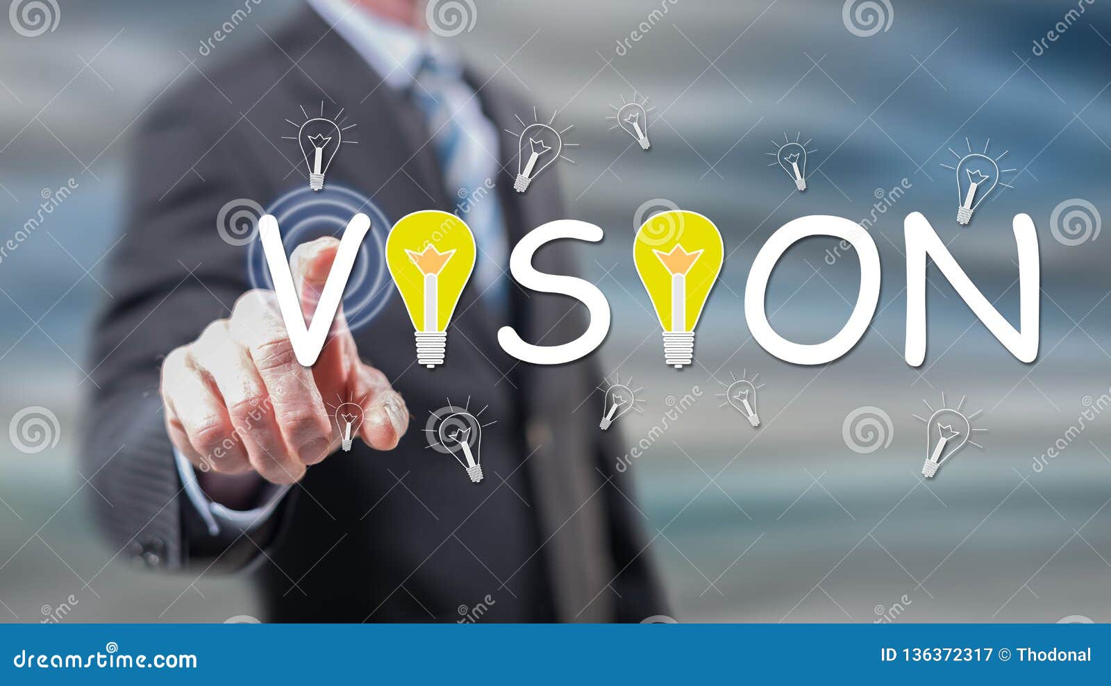 Man Touching a Vision Concept Stock Image - Image of vision, concept ...