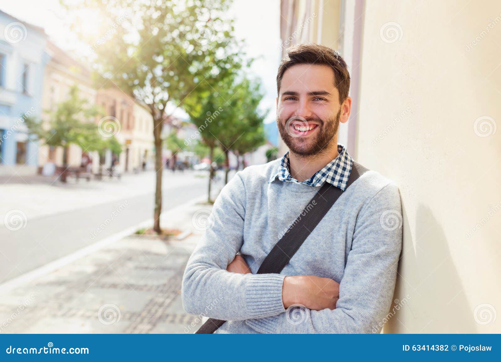 Man in town stock photo. Image of outdoor, caucasian - 63414382
