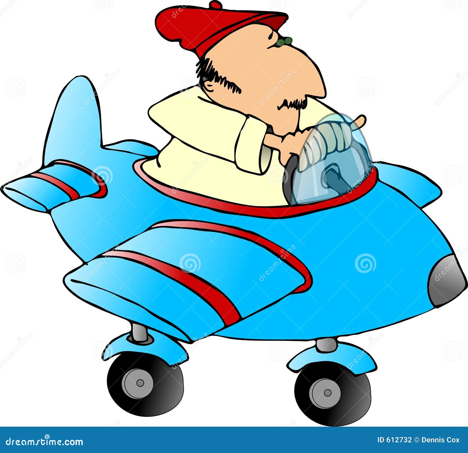 Man in a toy plane stock illustration. Illustration of plane - 612732
