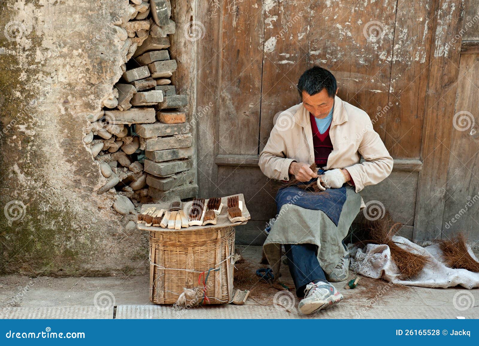 Man and Traditional Hand Tools Stock Photo - Image of hand, manual ...