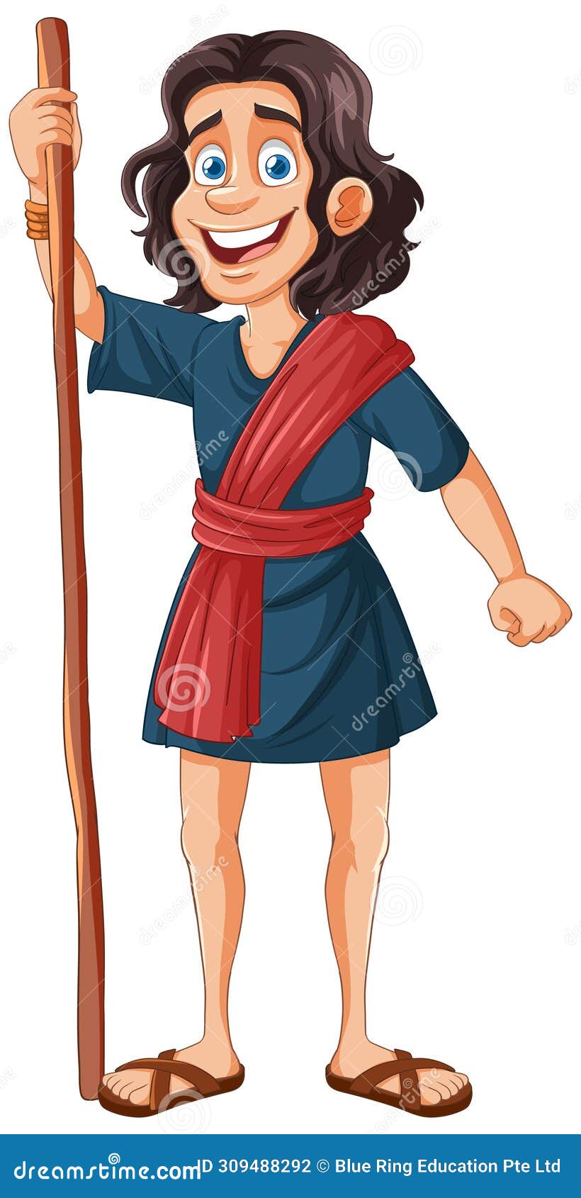 A Man in Traditional Shepherd Attire Stock Vector - Illustration of ...