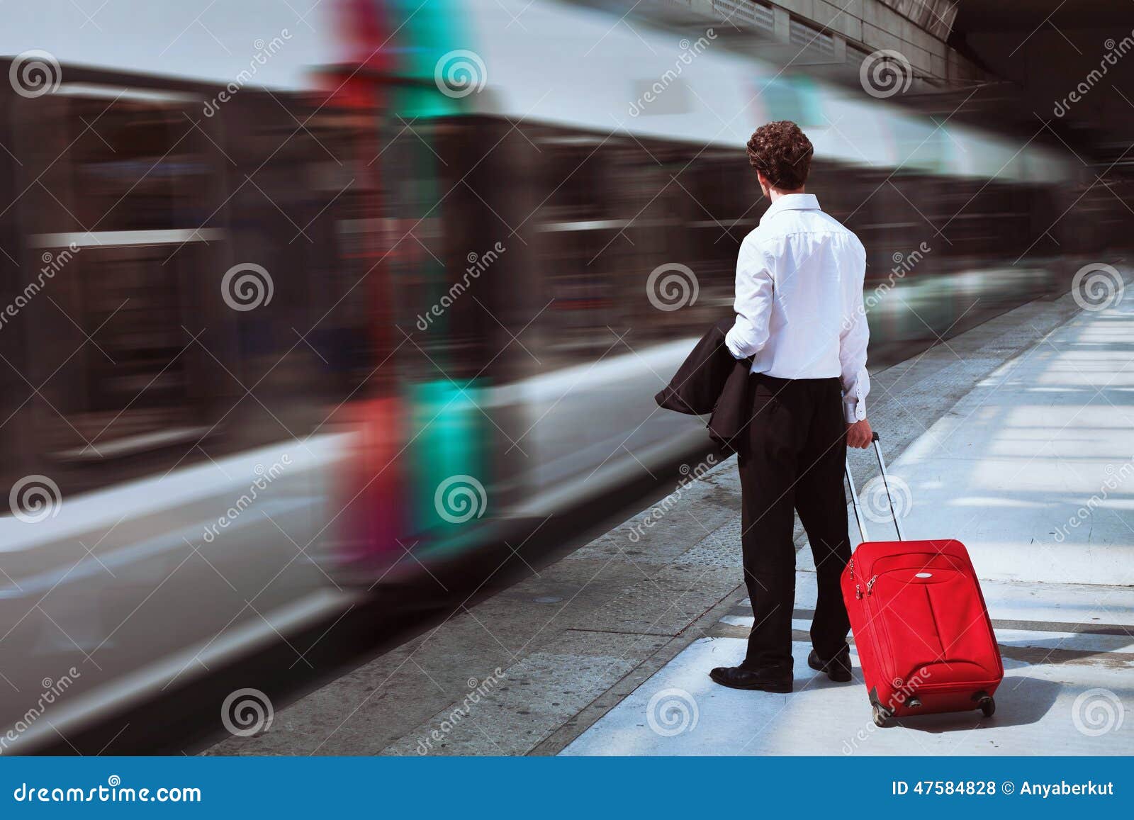 Man at the train station stock photo. Image of station - 47584828