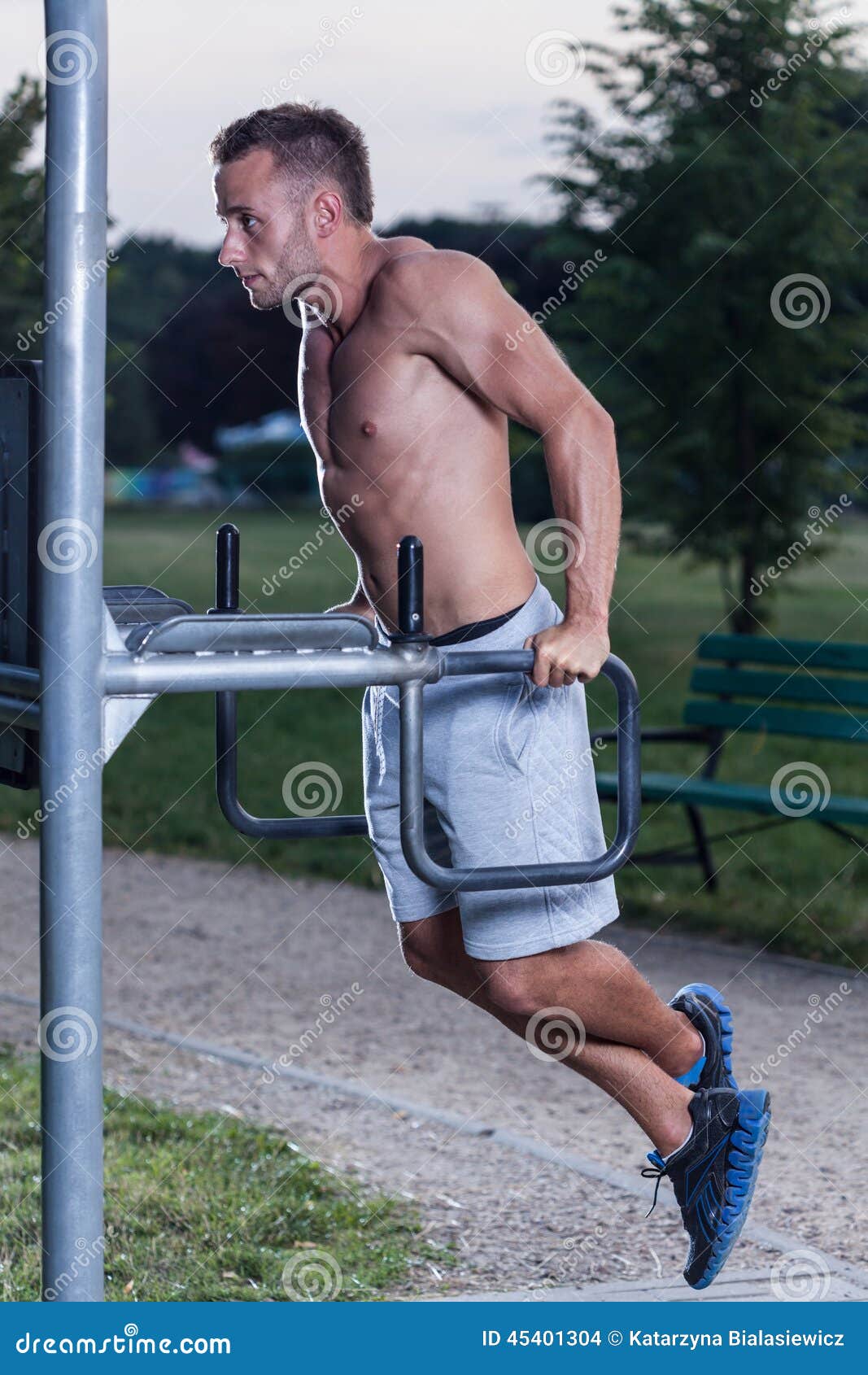 Man Training Triceps Brachii Stock Photo - Image of muscles, running ...